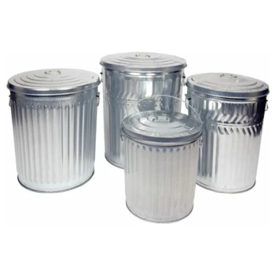 Galvanized Cans | Galvanize Trash Cans | Metal Trash Cans